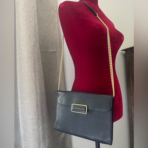 Marc Jacobs | Bags | Marc By Marc Jacobs Black Leather Shoulder Bag ...